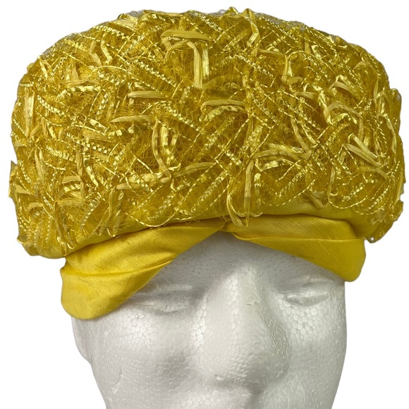 Vintage | Accessories | Vintage 94s Textured Yellow Turban Genie Style ...